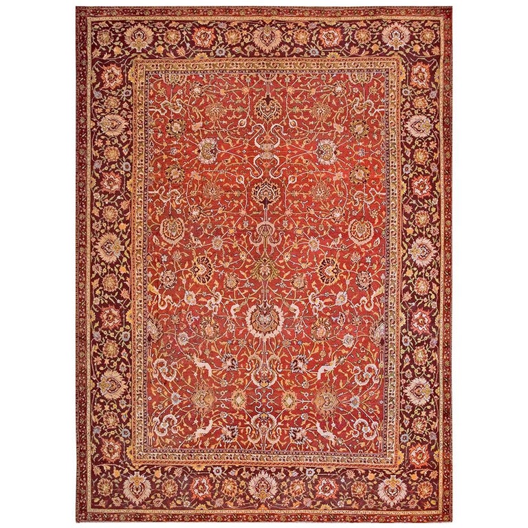 Antique Indian Agra Rug For Sale at 1stDibs