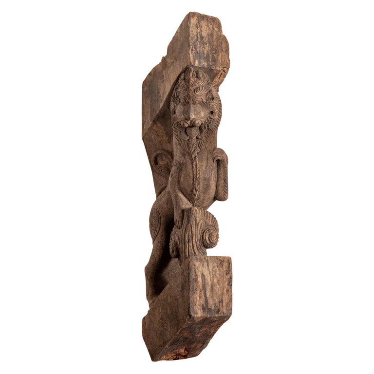 Antique Indian Architectural Carving Statue from Gujarat Depicting ...