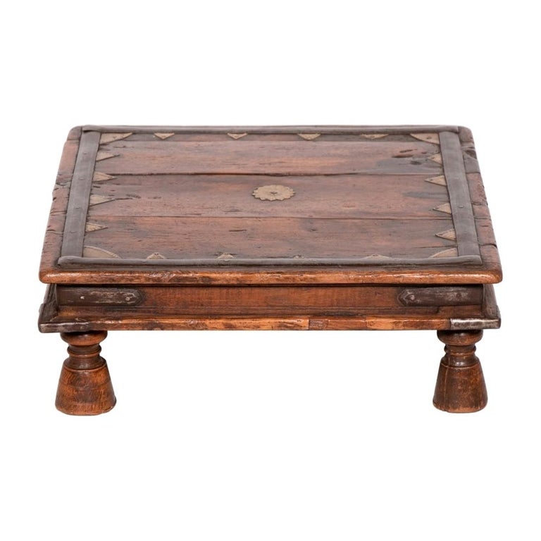 Antique Indian Bajot Low Table from Rajasthan For Sale at 1stDibs