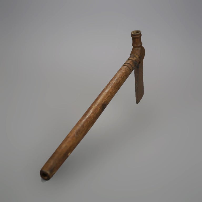 Antique Indian Carved Hatchet Form Peace Pipe 19th C For Sale at ...