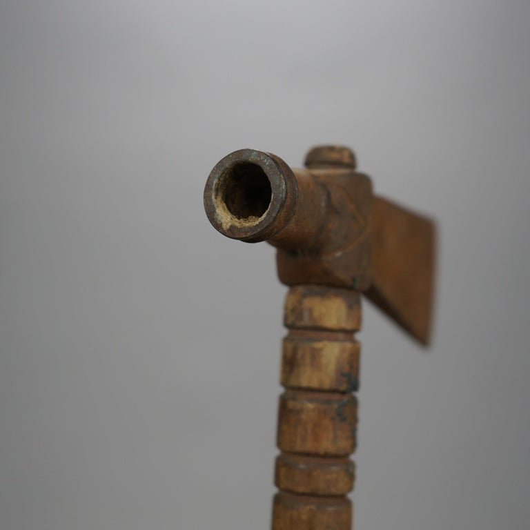 Antique Indian Carved Hatchet Form Peace Pipe 19th C For Sale at ...