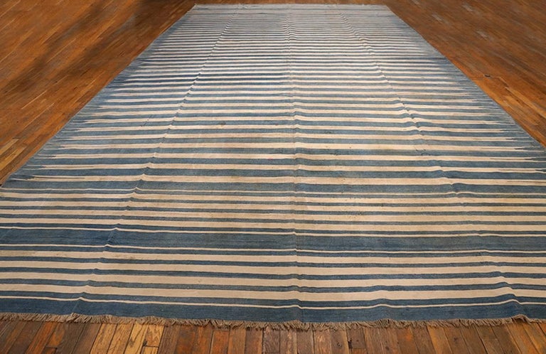 Antique Indian Dhurrie Rug For Sale at 1stDibs