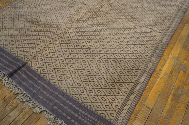 Antique Indian Dhurrie Rug 5' 9" x 8' 10" For Sale at 1stDibs