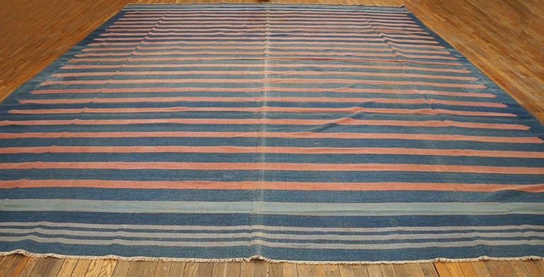 Antique Indian Dhurrie Rug at 1stDibs