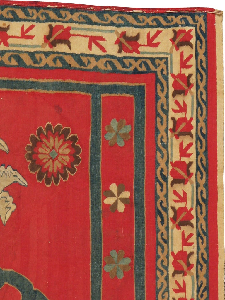 Antique Indian Dhurrie Rug For Sale at 1stDibs