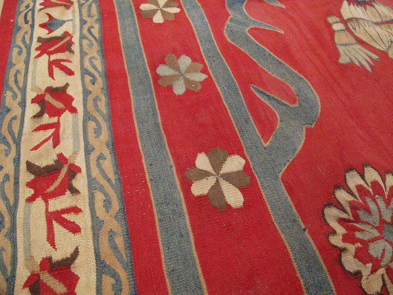 Antique Indian Dhurrie Rug For Sale at 1stDibs