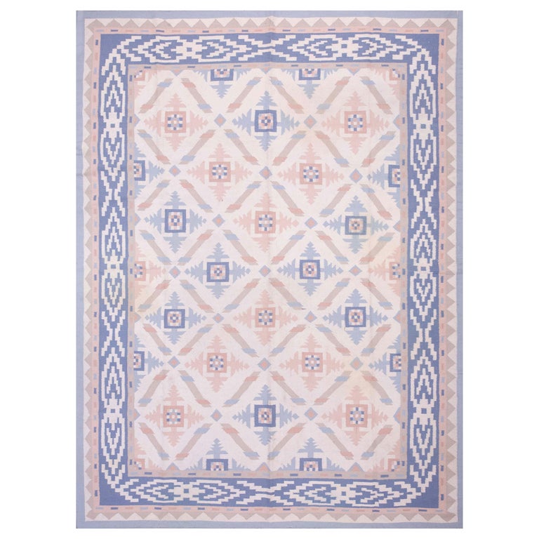 Antique Indian Dhurrie Rug For Sale at 1stDibs