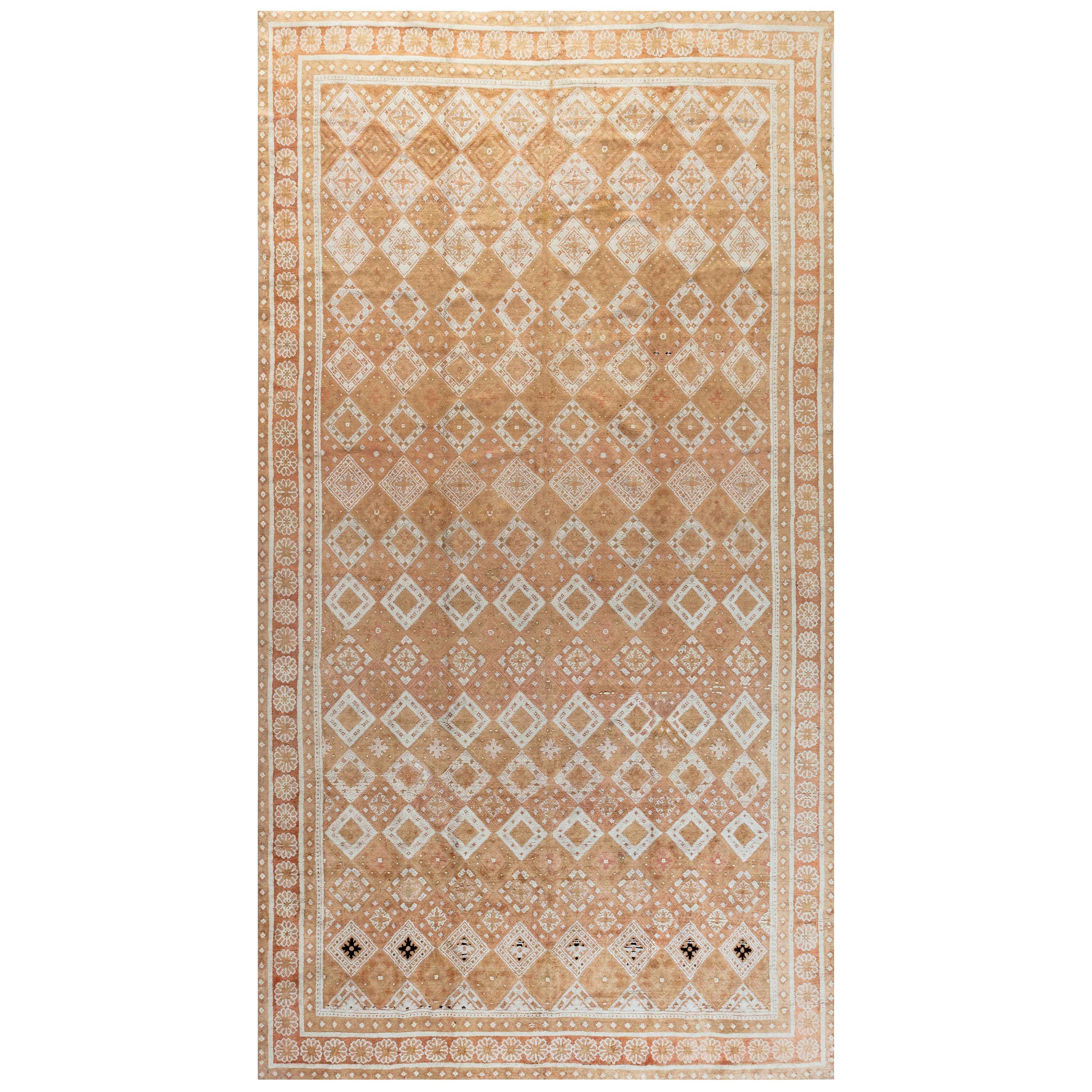 Indian Made Hand-Knotted Bohemian Tribal Area Rug For Sale at 1stDibs