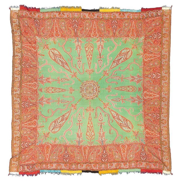 Antique Indian Kashmir Shawl Textile, 19th Century For Sale at 1stDibs