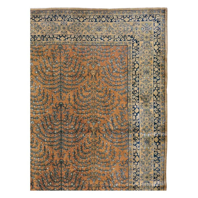 Antique Indian Lahore Room Size Rug For Sale at 1stDibs