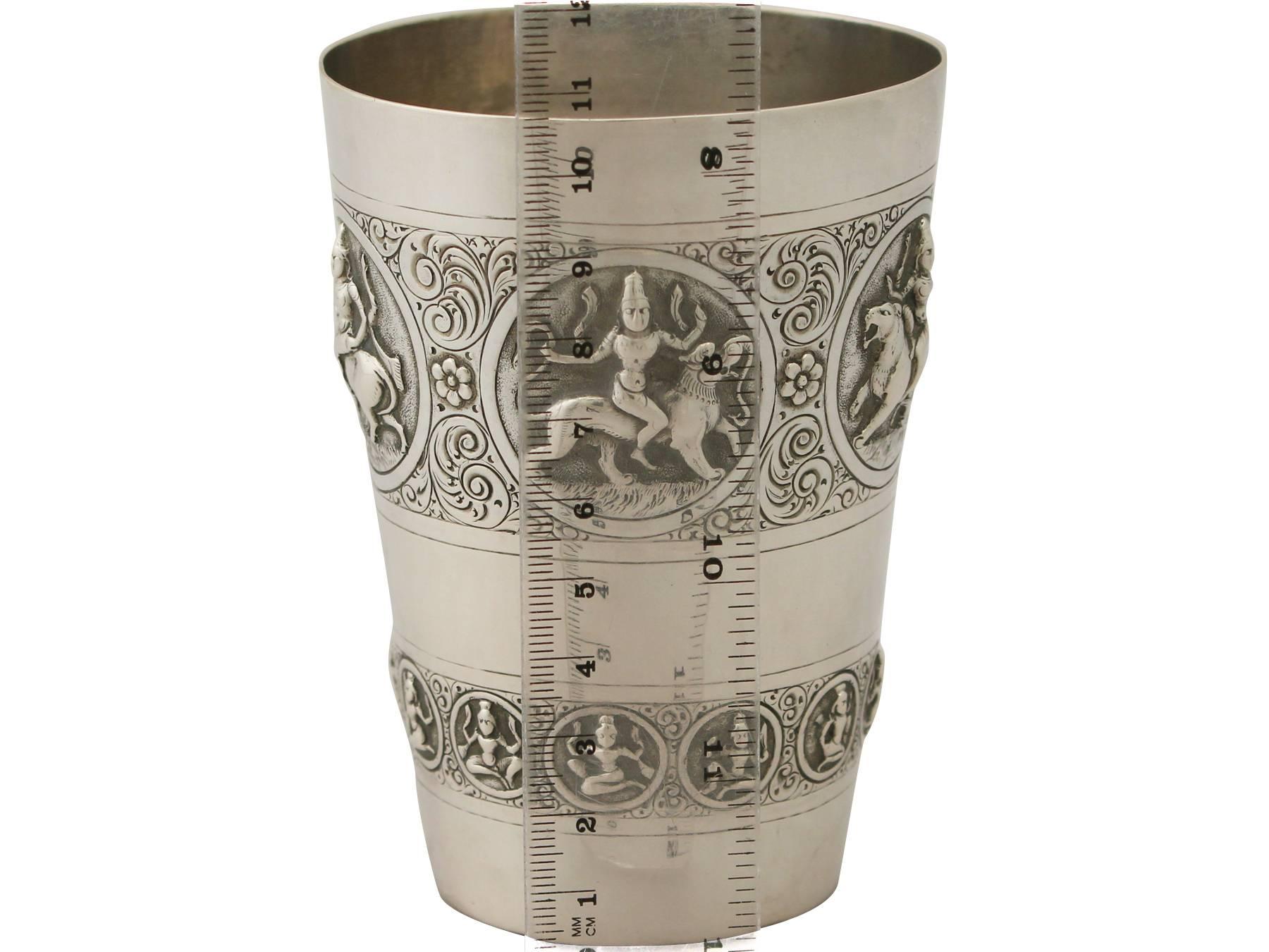 Antique Indian Silver Beaker at 1stDibs