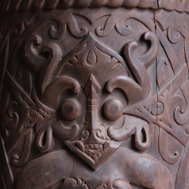 Antique Indonesian Tribal Carved Funerary Board For Sale at 1stDibs