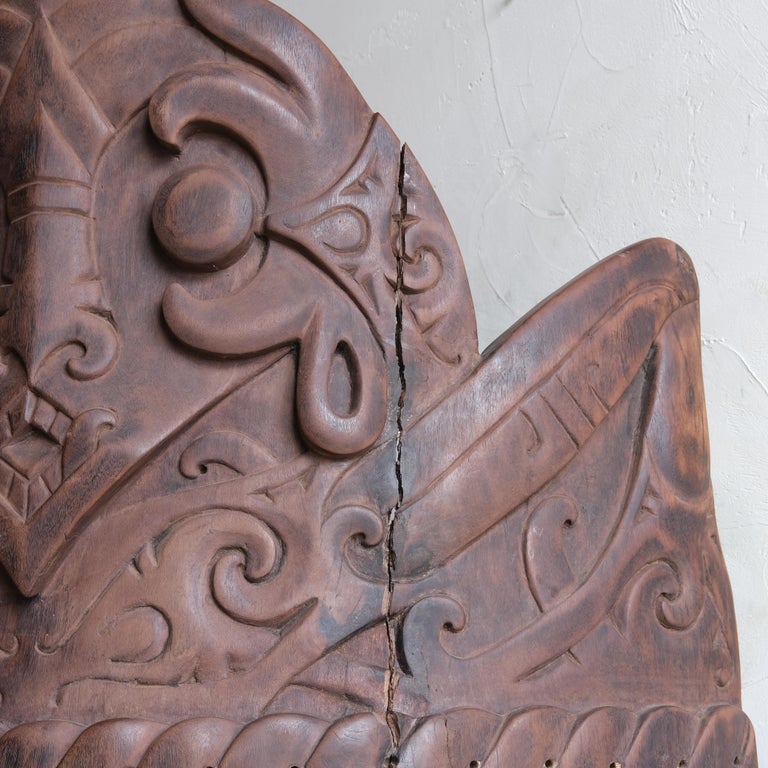Antique Indonesian Tribal Carved Funerary Board For Sale at 1stDibs