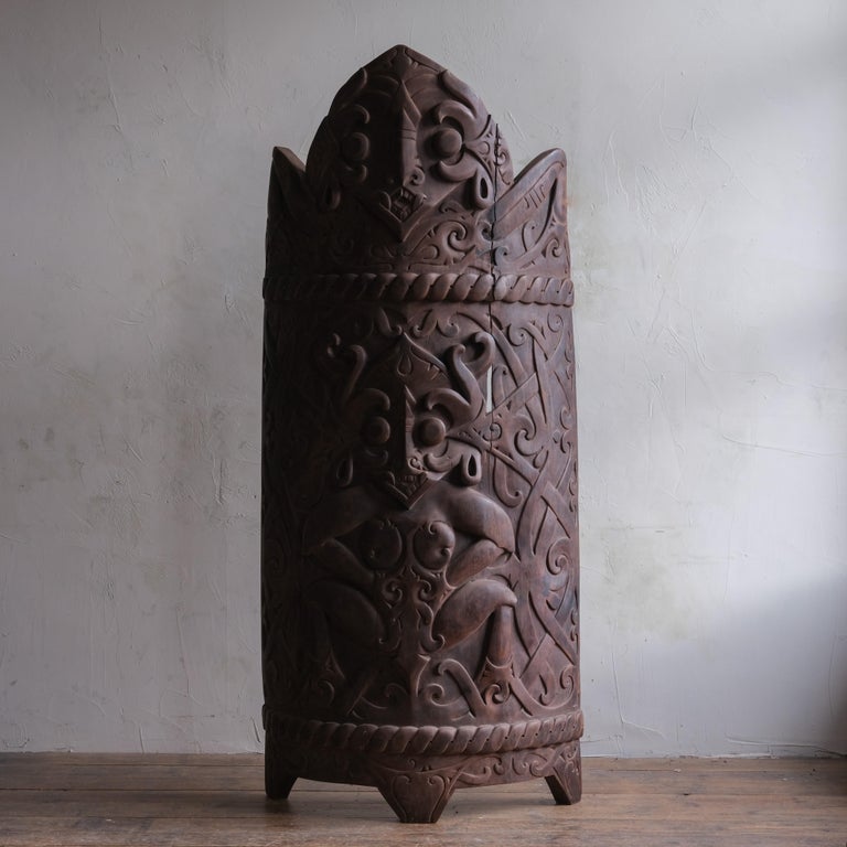 Antique Indonesian Tribal Carved Funerary Board For Sale at 1stDibs