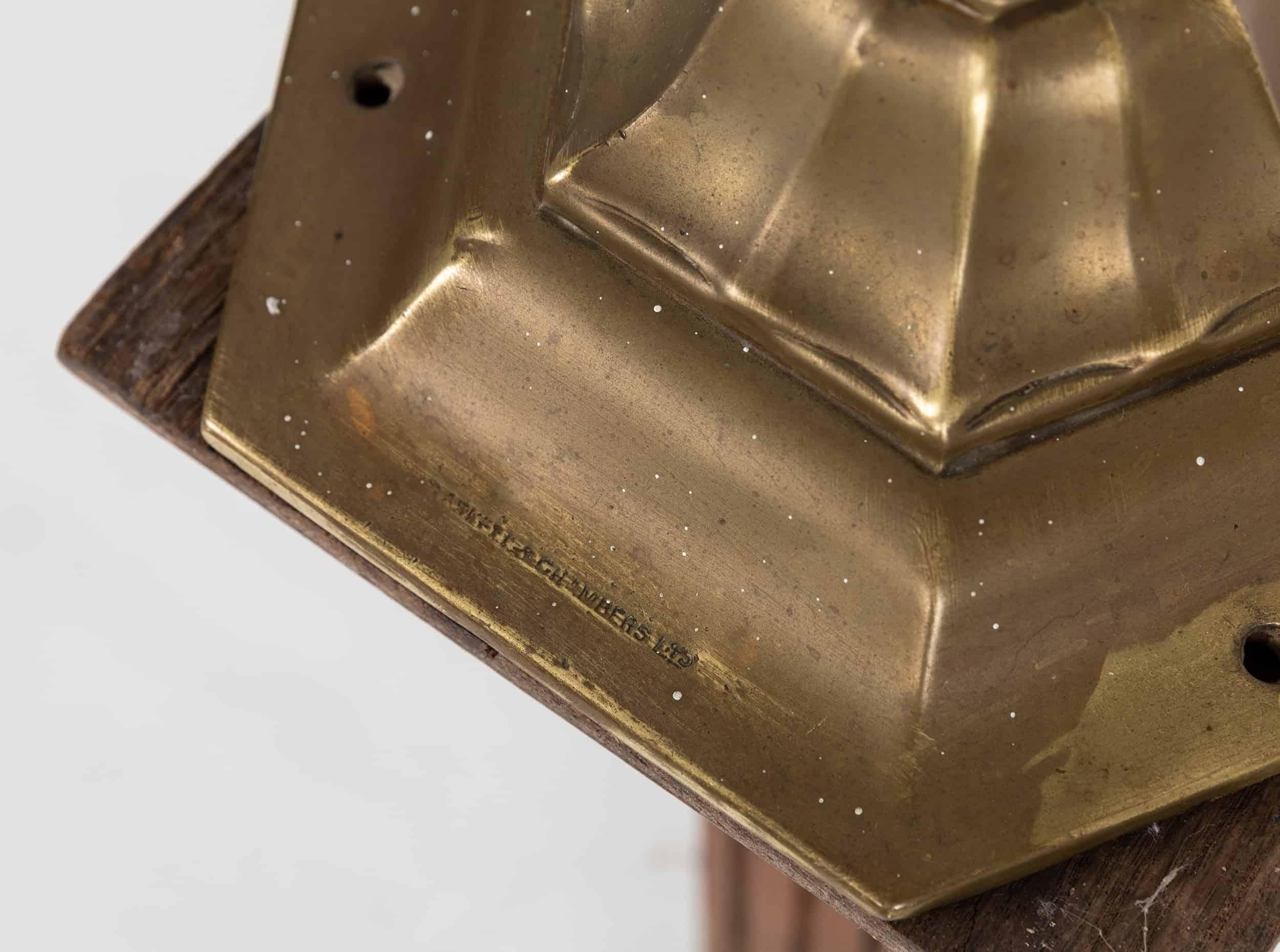 Antique Industrial Art Deco Brass Gaskell and Chambers Optic Pearl Bar ...