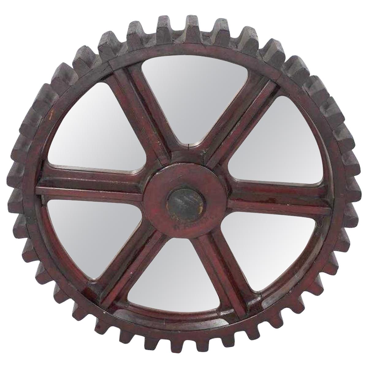 Antique Industrial Cog, Now as a Mirror For Sale at 1stDibs | cognow