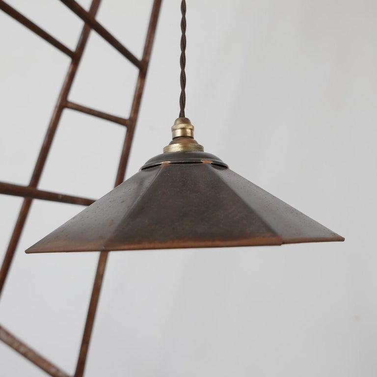 Antique Industrial Mirrored Reflector Shade Pendants '5' at 1stDibs
