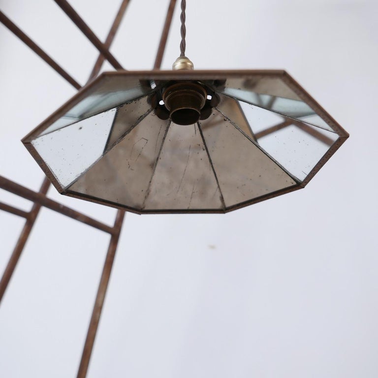 Antique Industrial Mirrored Reflector Shade Pendants '5' at 1stDibs