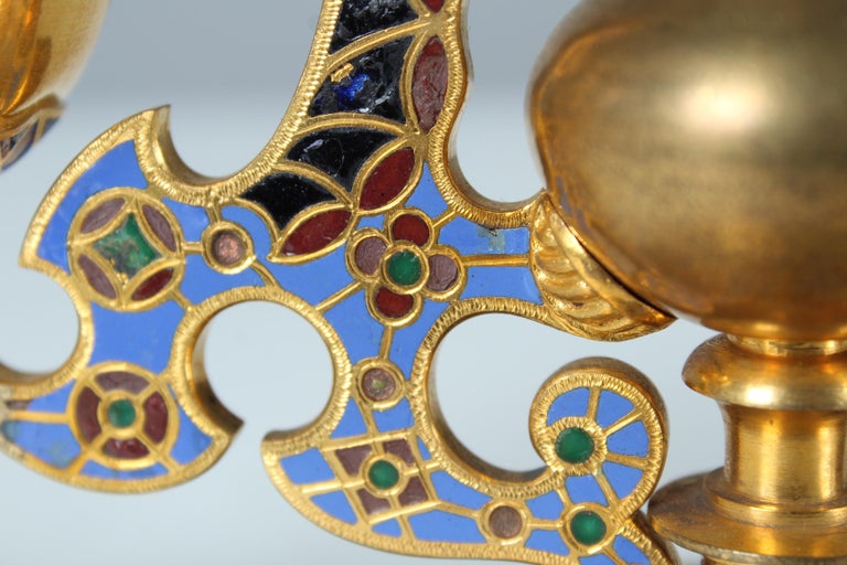 Antique Inkwell, Brass Enameled, Butterfly, Inkstand, France, Circa ...