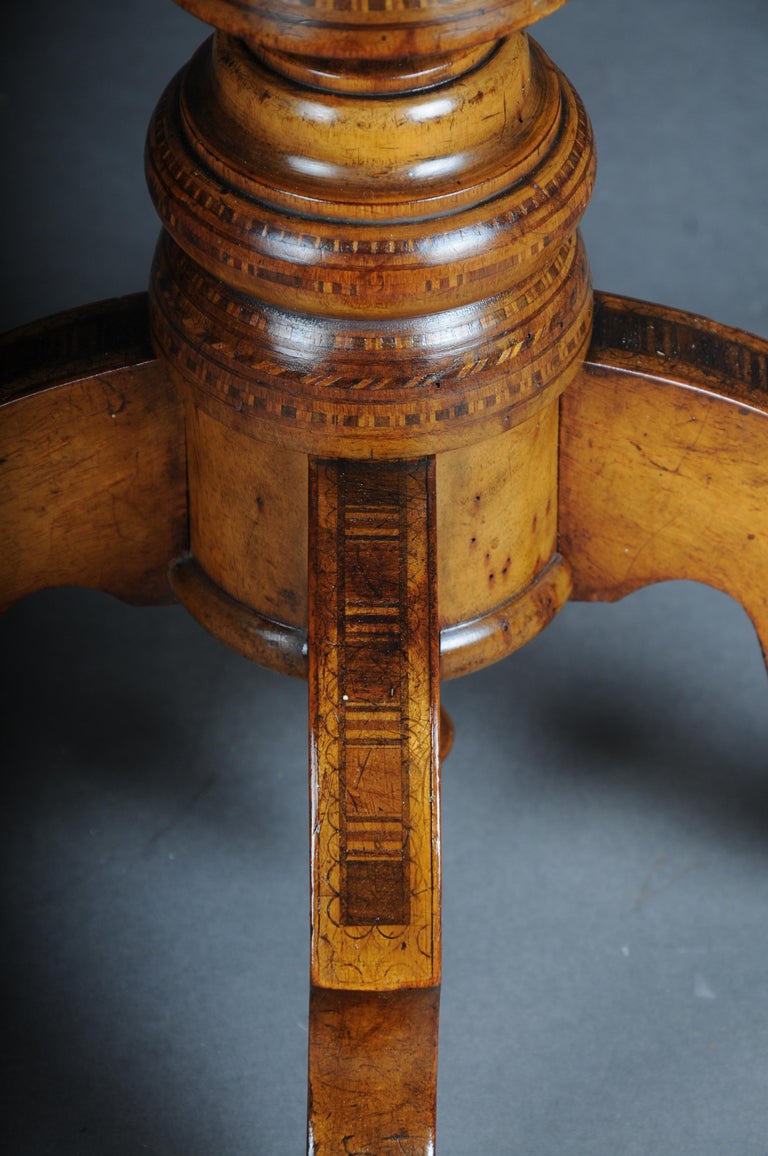 Antique Inlaid Baroque Side Table, 19th Century For Sale at 1stDibs