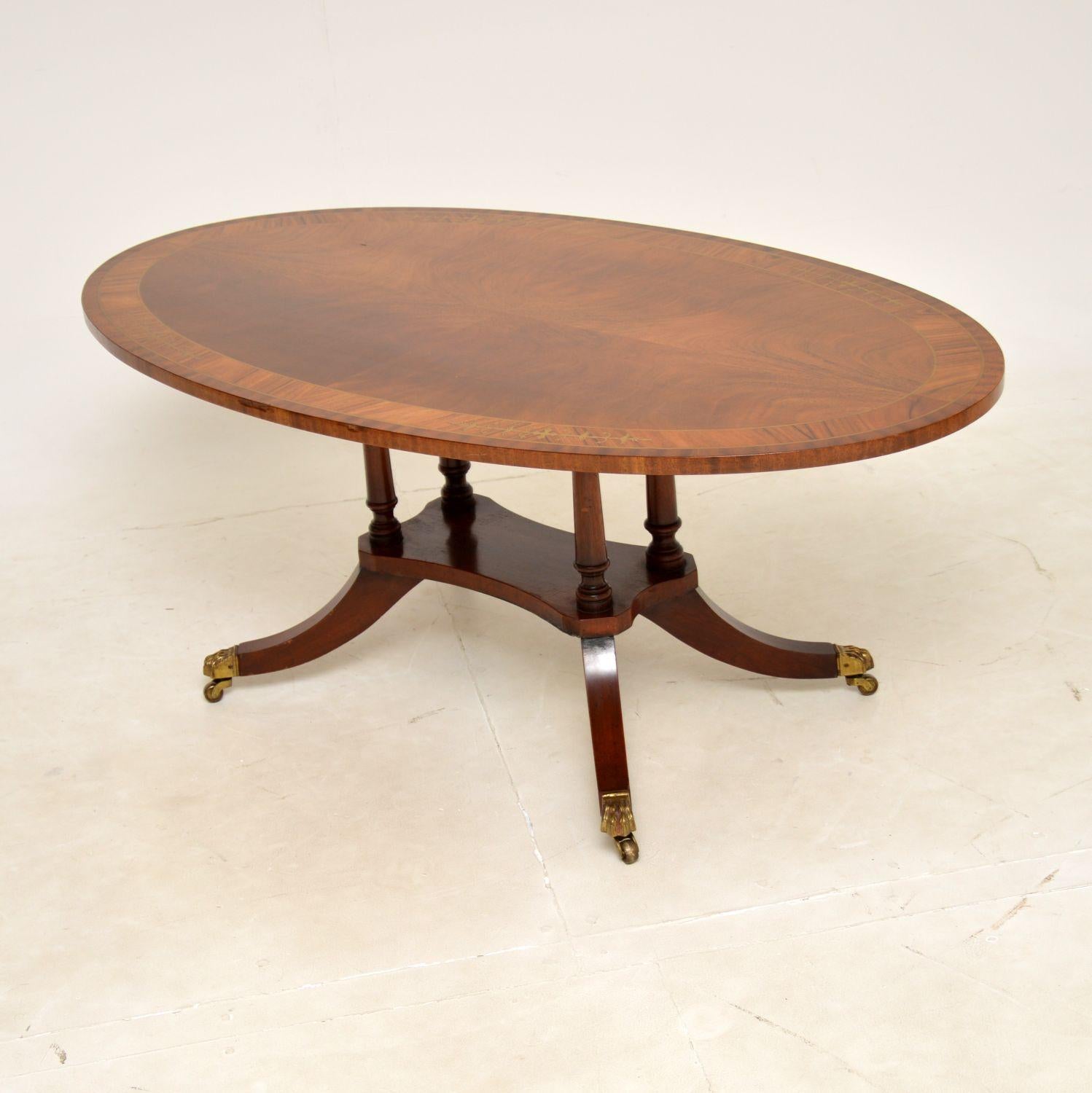 Antique Inlaid Brass Coffee Table at 1stDibs