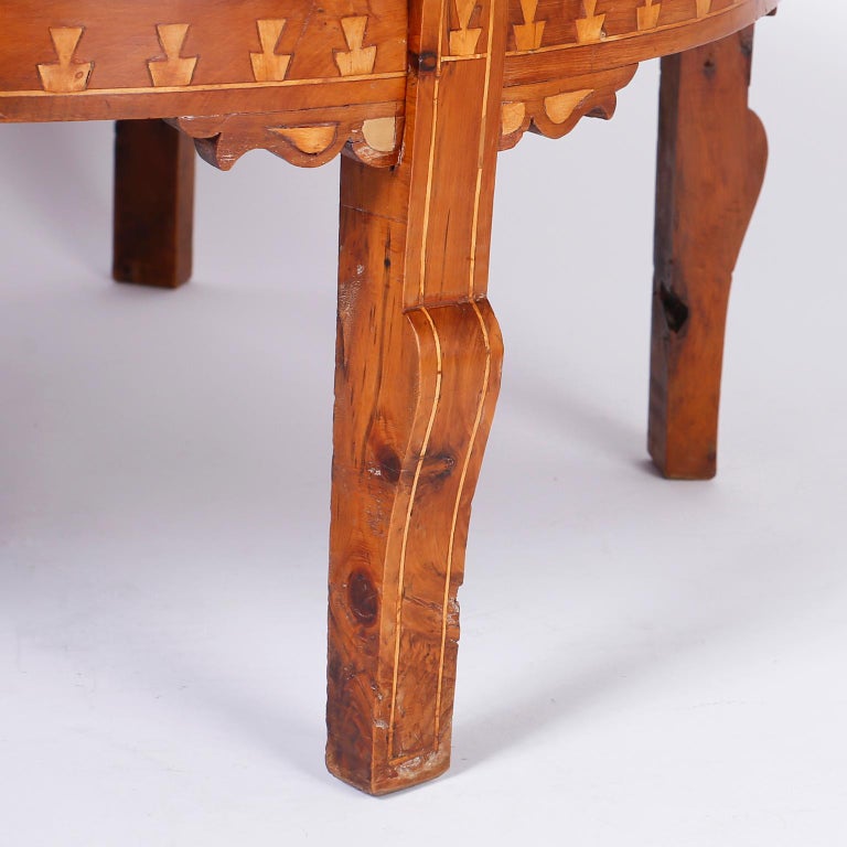 Antique Inlaid Syrian Round Coffee Table at 1stDibs