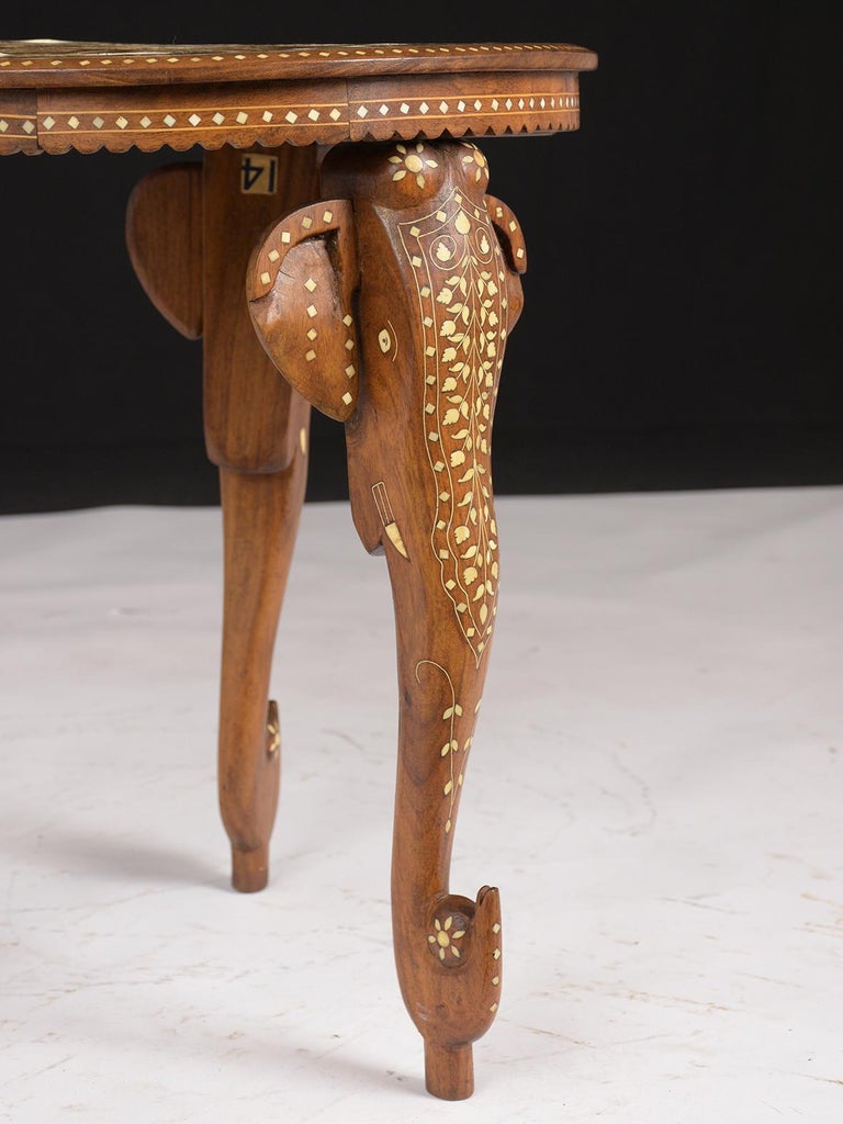 Antique Inlaid Syrian Side Table at 1stDibs