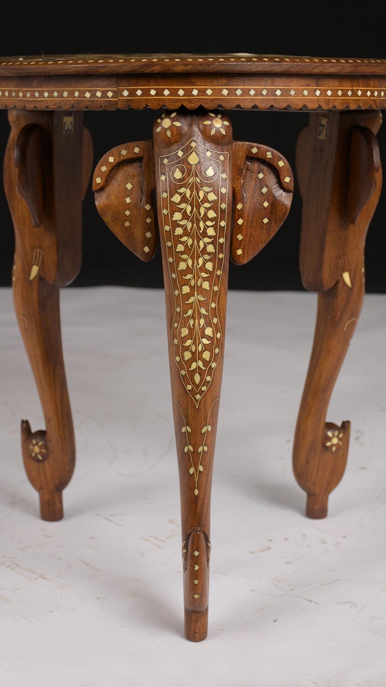 Antique Inlaid Syrian Side Table at 1stDibs