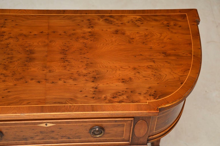 Antique Inlaid Yew Wood Console Table at 1stDibs | yew console table