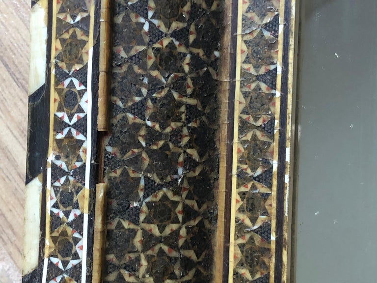 Antique Inlay Middle Eastern Mirror at 1stDibs