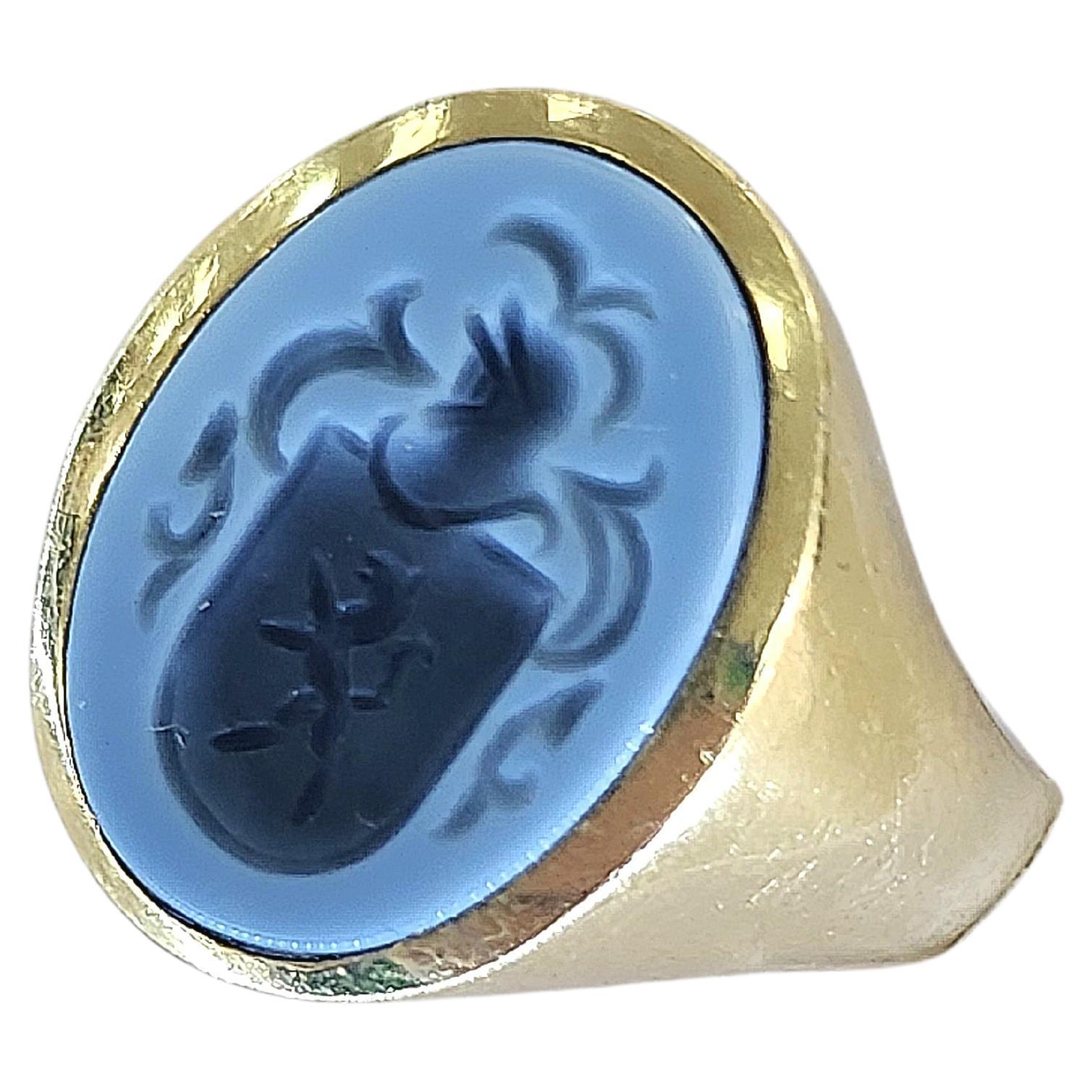 Antique Intaglio Gold Ring For Sale at 1stDibs