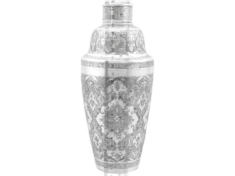 Antique Iranian Silver Cobbler Cocktail Shaker at 1stDibs