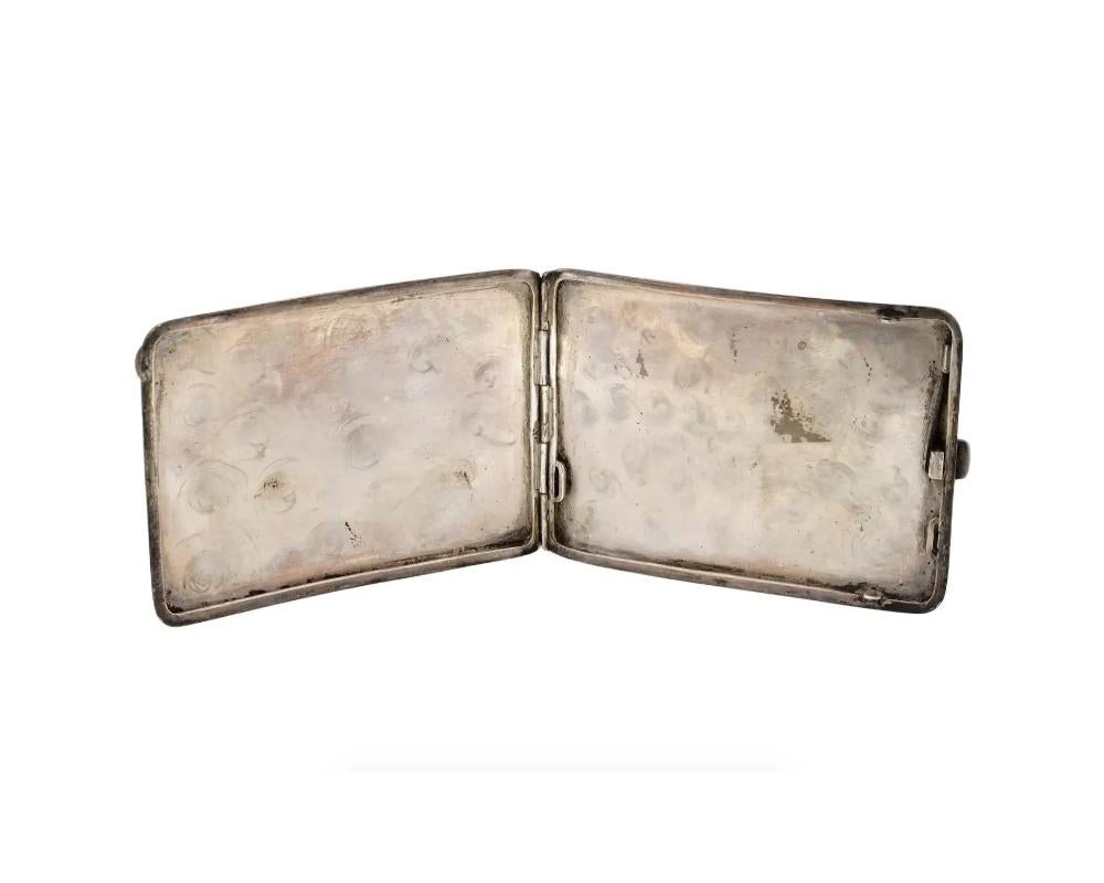 Antique Iraqi Niello Silver Cigarette Case C 1930 For Sale at 1stDibs
