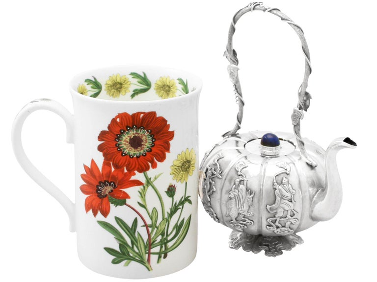 Antique Iraqi Silver and Lapis Lazuli Miniature Teapot, Circa 1920 For ...