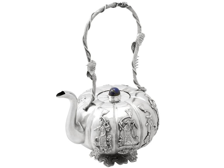Antique Iraqi Silver and Lapis Lazuli Miniature Teapot, Circa 1920 For ...