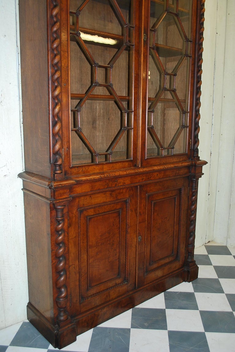Antique Irish 19th century Pollard Oak Library Bookcase / shelves ...
