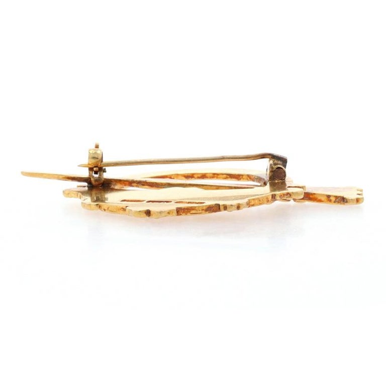 Antique Irish Brooch, 18k Yellow Gold Tara-Inspired Celtic Design 1906 at 1stDibs
