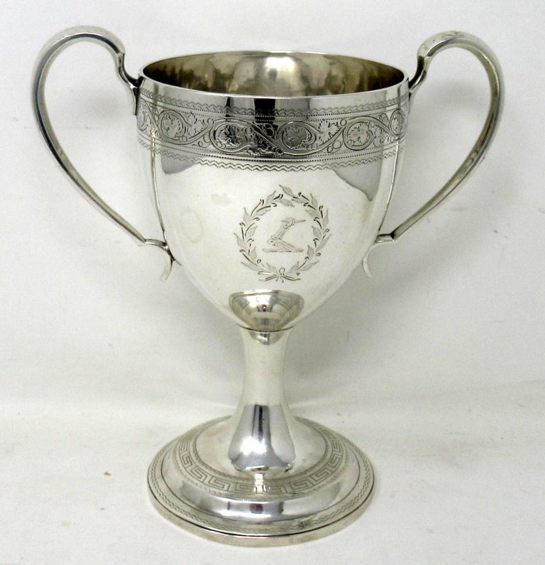 Antique Irish Dublin Georgian Sterling Silver Loving Cup Goblet Trophy ...