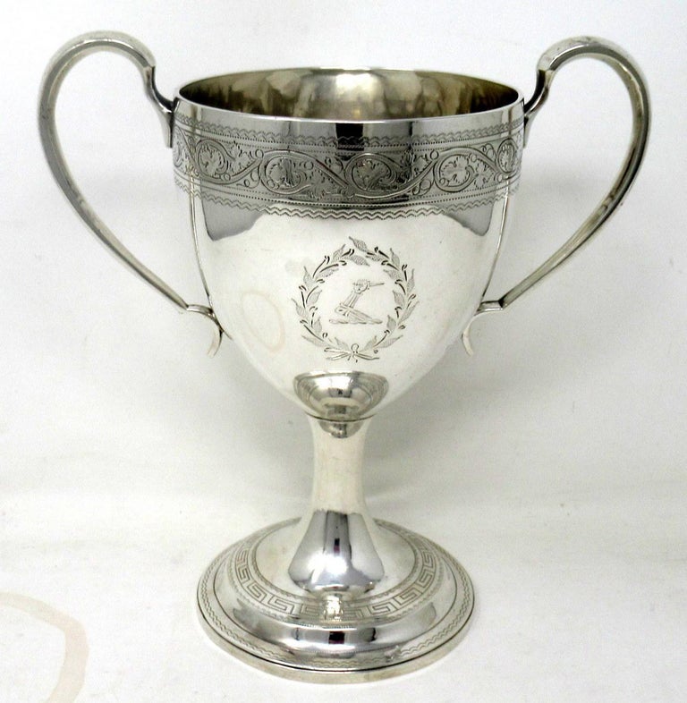 Antique Irish Dublin Georgian Sterling Silver Loving Cup Goblet Trophy ...
