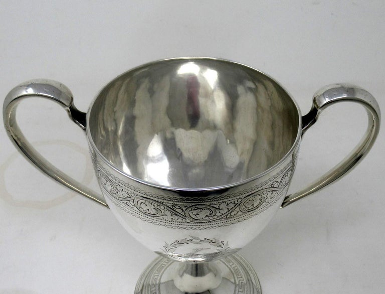 Antique Irish Dublin Georgian Sterling Silver Loving Cup Goblet Trophy ...
