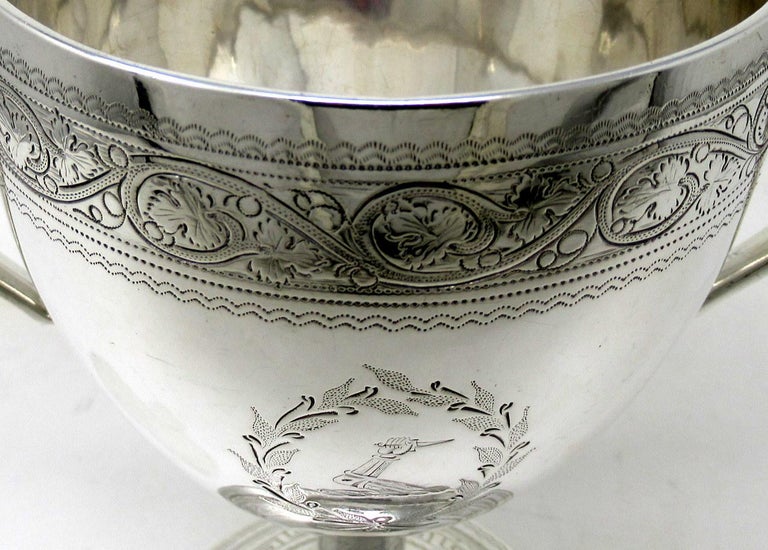 Antique Irish Dublin Georgian Sterling Silver Loving Cup Goblet Trophy ...