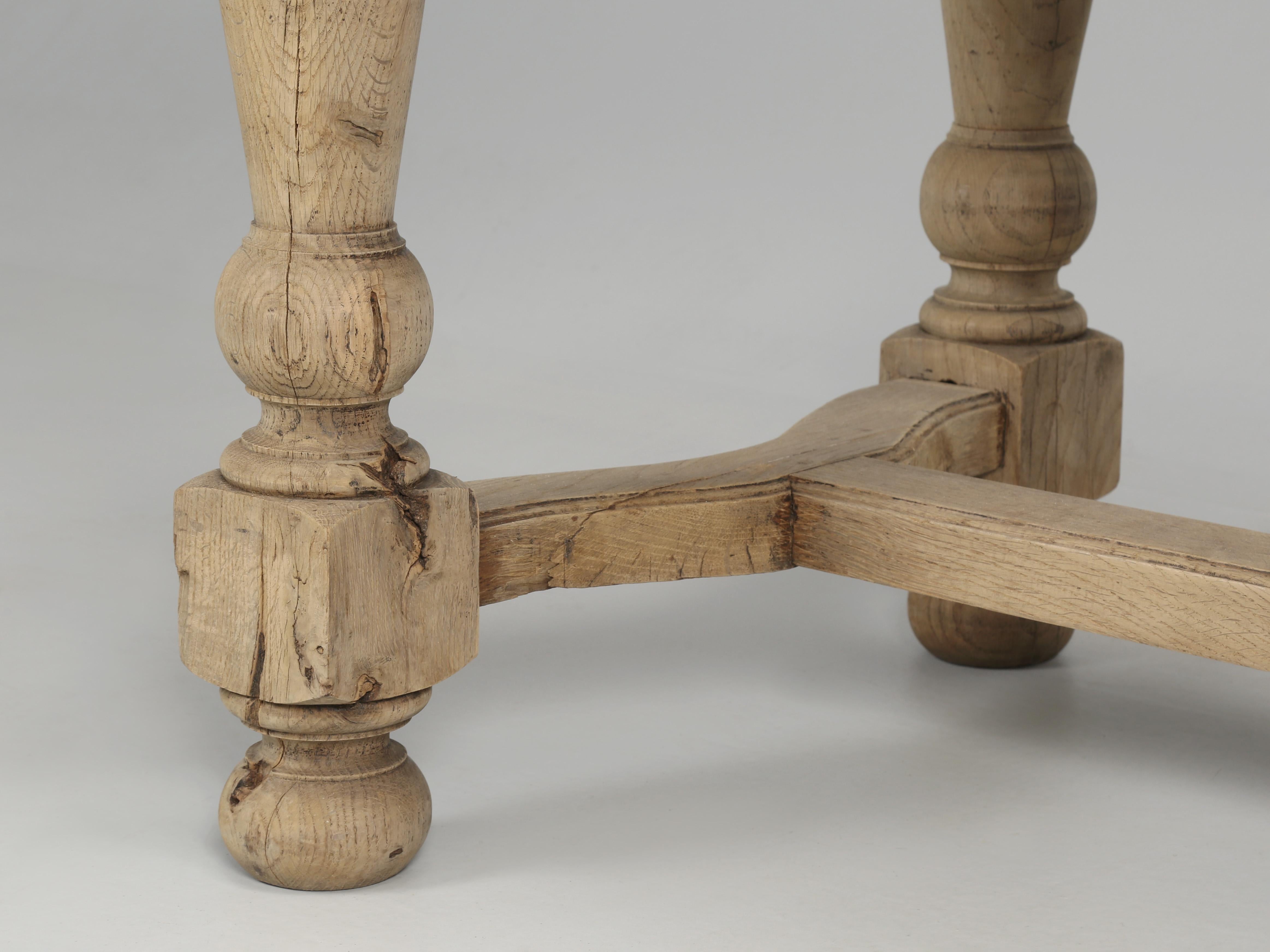 Antique Irish Dining Table or Kitchen Table Finished in Natural White ...