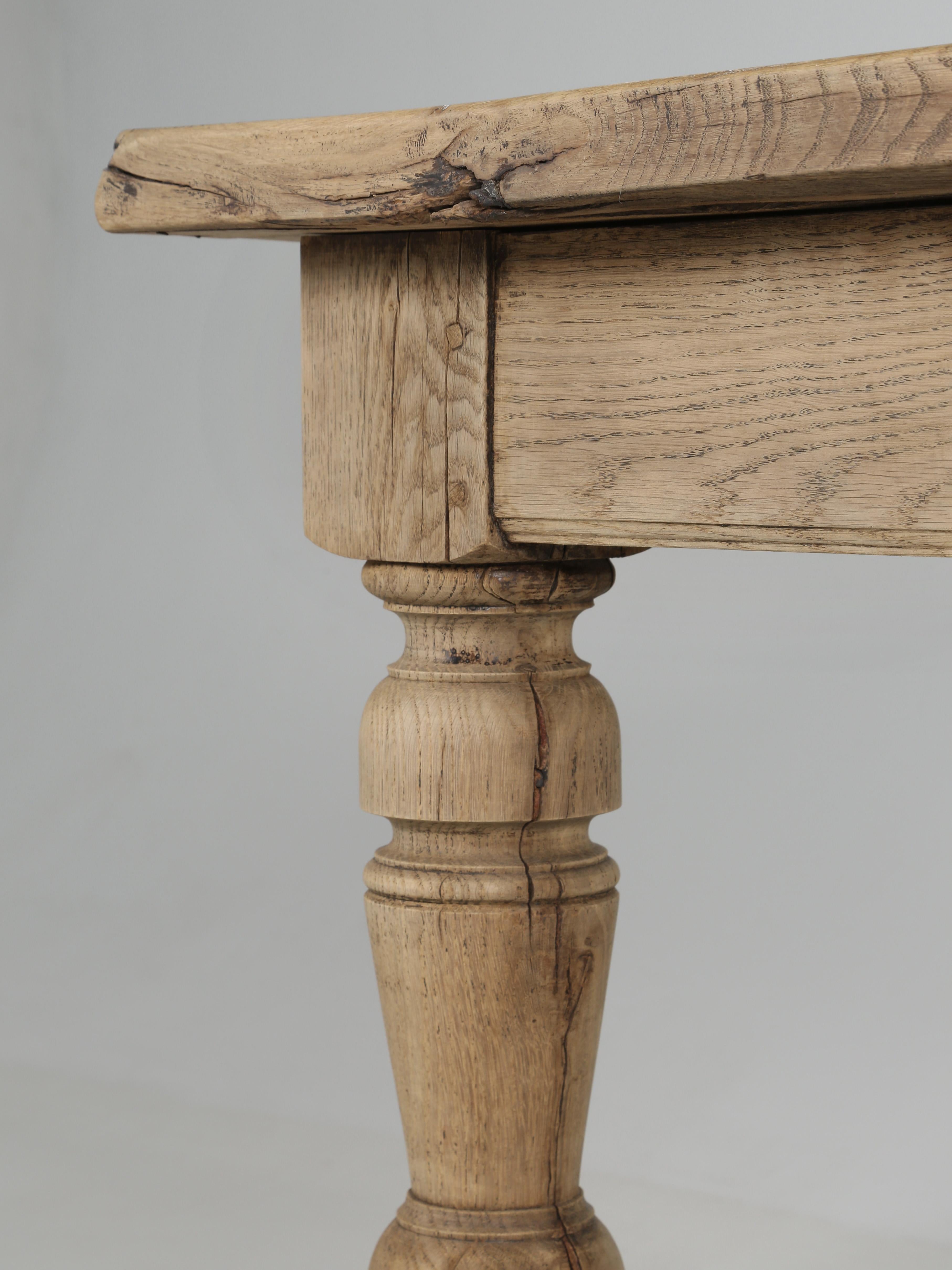 Antique Irish Dining Table or Kitchen Table Finished in Natural White ...