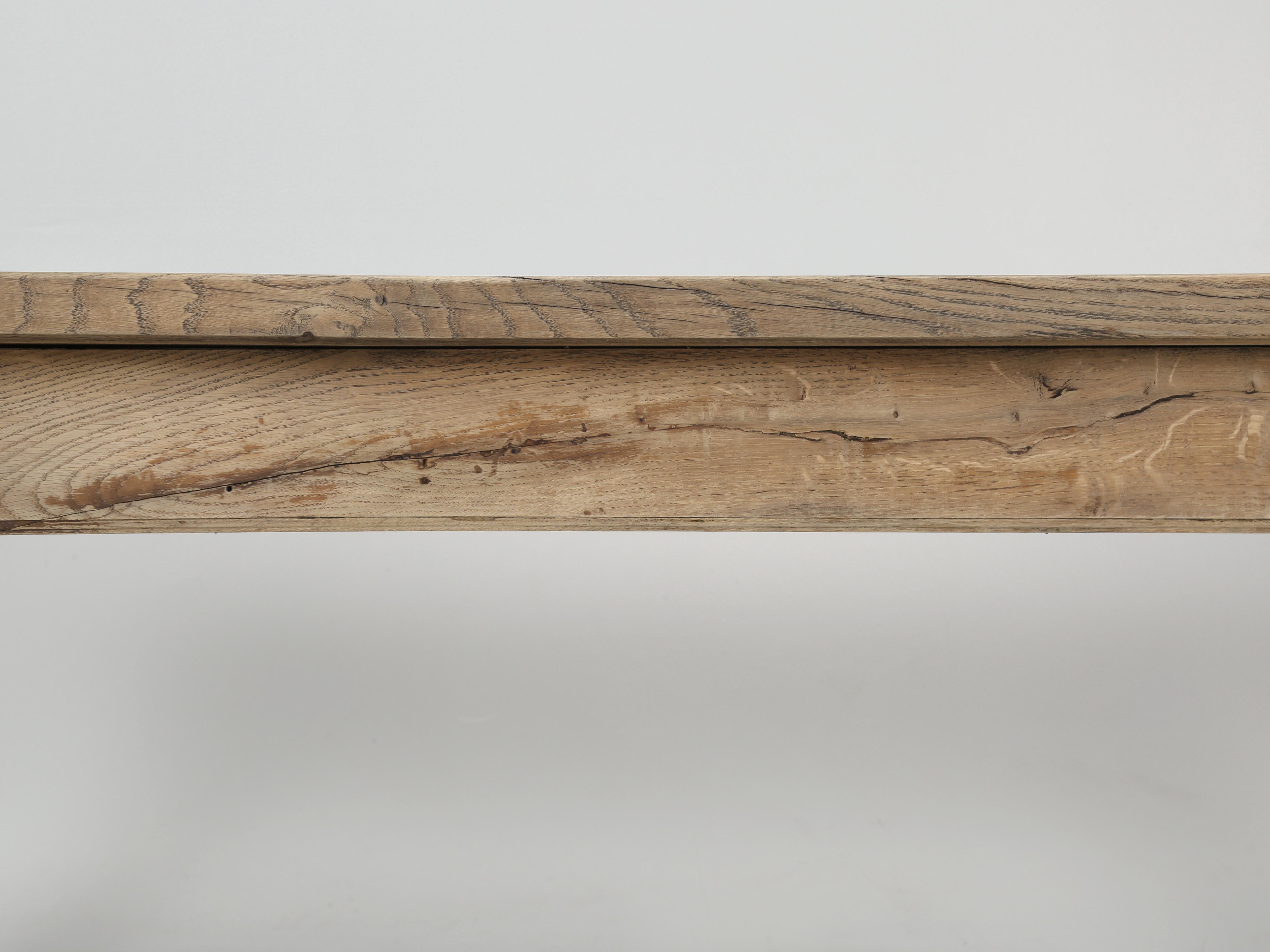 Antique Irish Dining Table or Kitchen Table Finished in Natural White ...