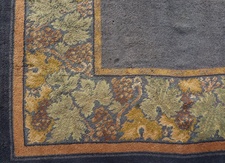 Antique Irish Donegal Carpet in solid Purple Background and Floral ...