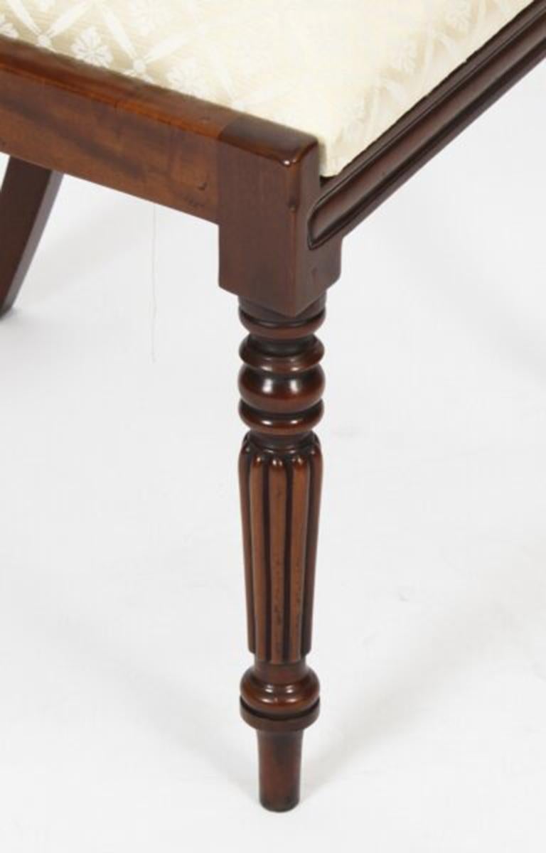 Antique Irish Georgian Oval Table and 6 Chairs 19th Century at 1stDibs