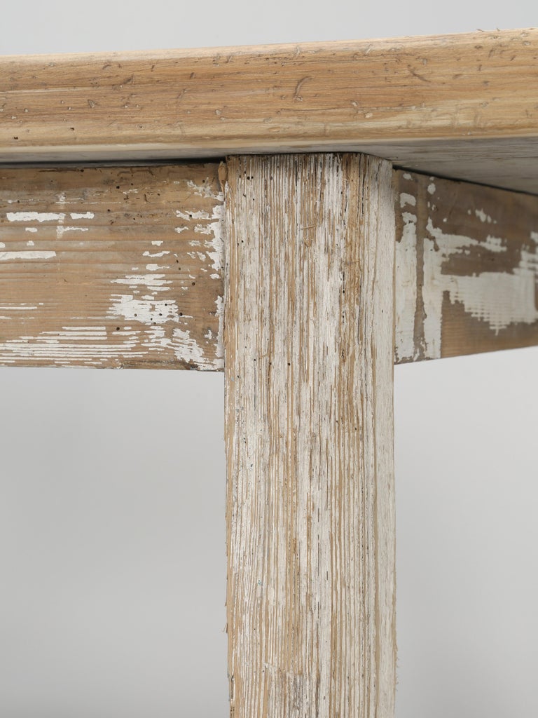 Antique Irish Pine Kitchen Table or Farm Table, Original Paint ...