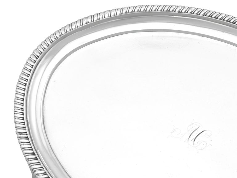 Antique Irish Sterling Silver Teapot Stand / Waiter For Sale at 1stDibs