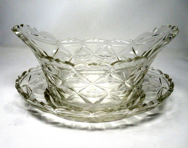 Antique Irish Tipperary Waterford Glass Cut Crystal Bowl Georgian ...