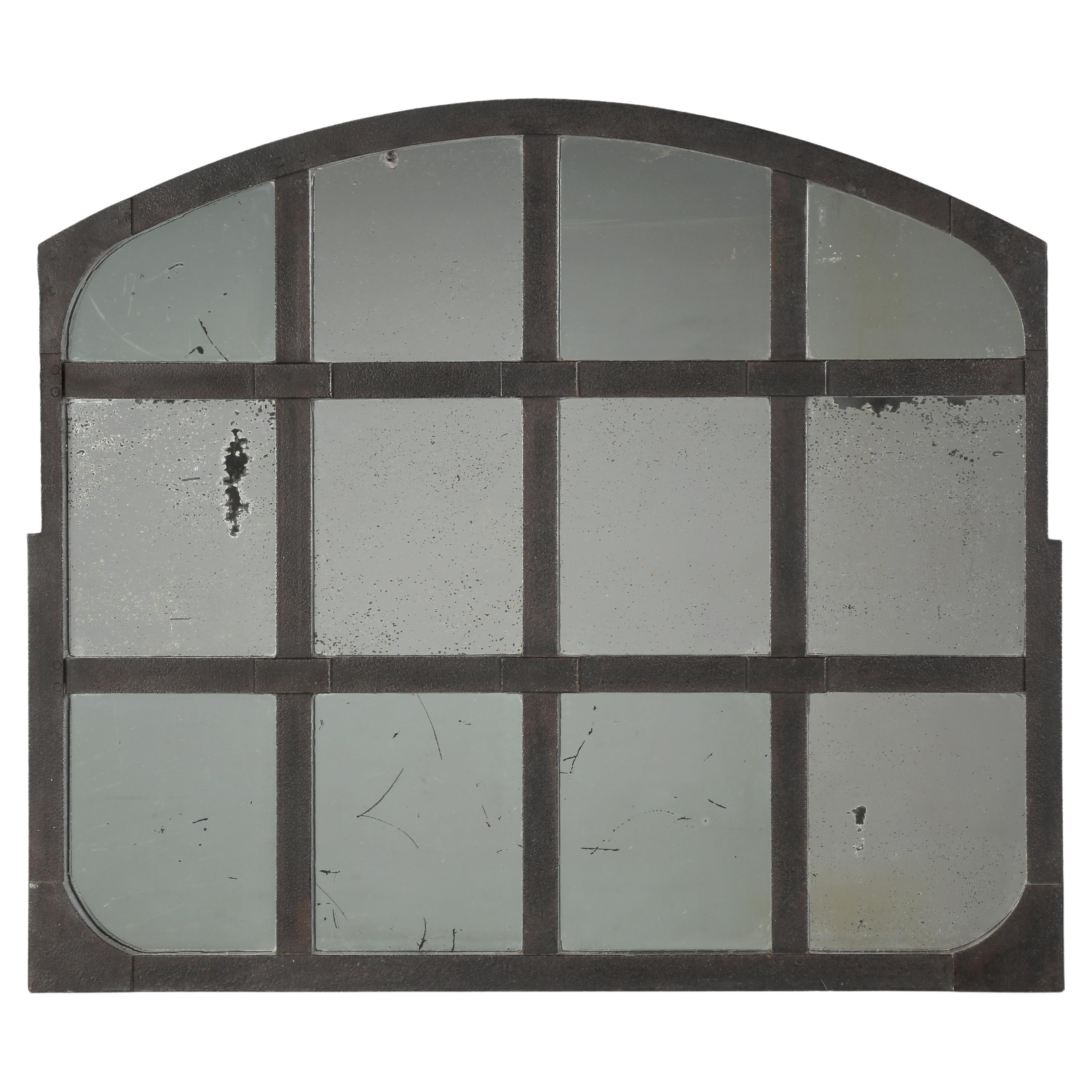 Antique Iron Arch Window Converted into a Wall Mirror, circa 1800s at ...